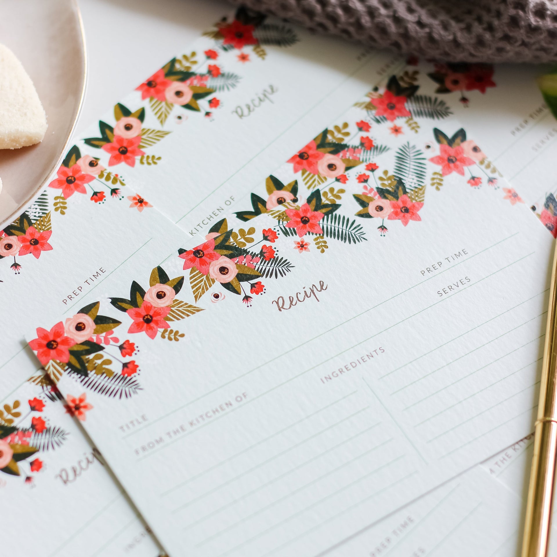 Recipe Cards (Navy Blue) – 7mm - Fine Paper Stationery