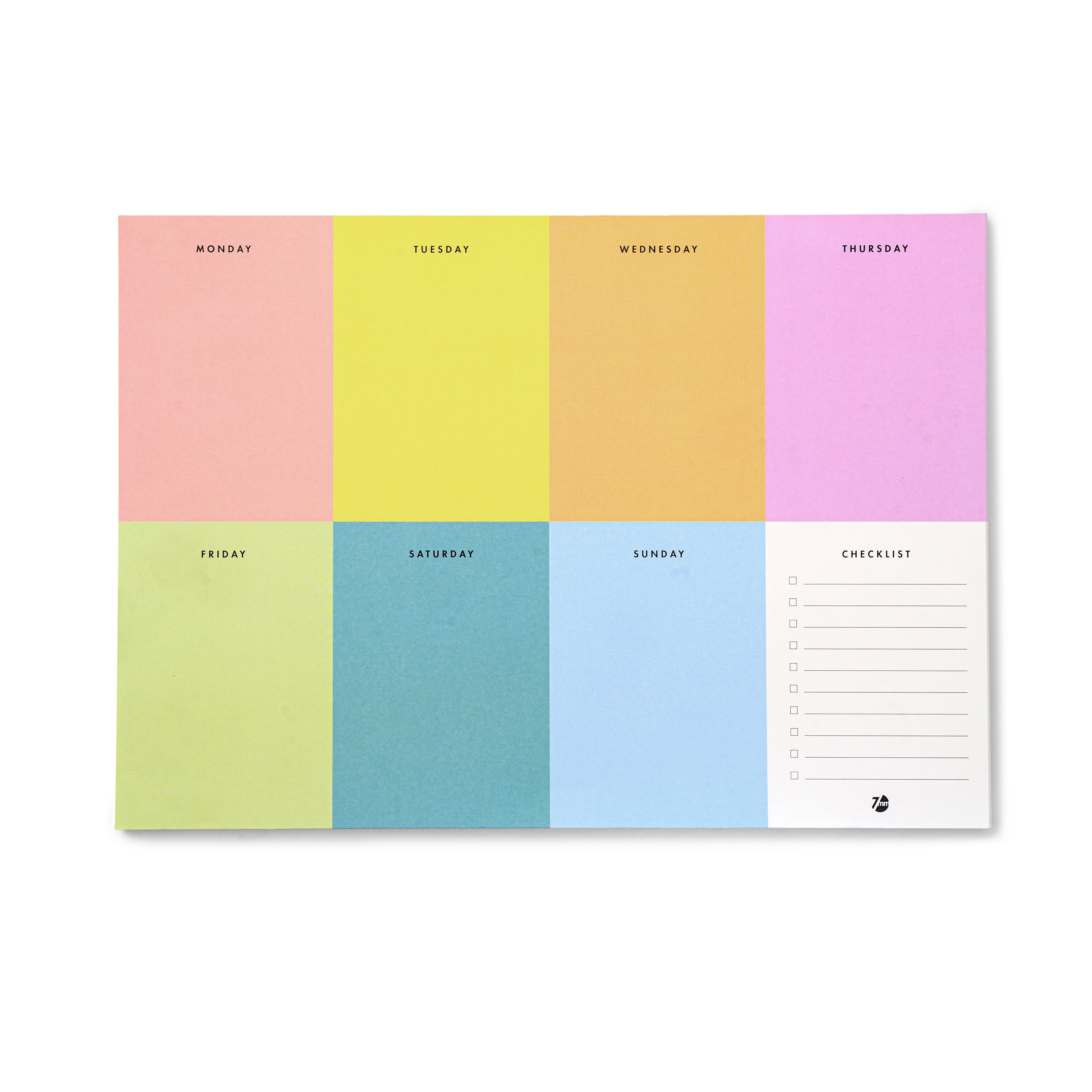 Weekly Colorblock Deskpad – 7mm - Fine Paper Stationery