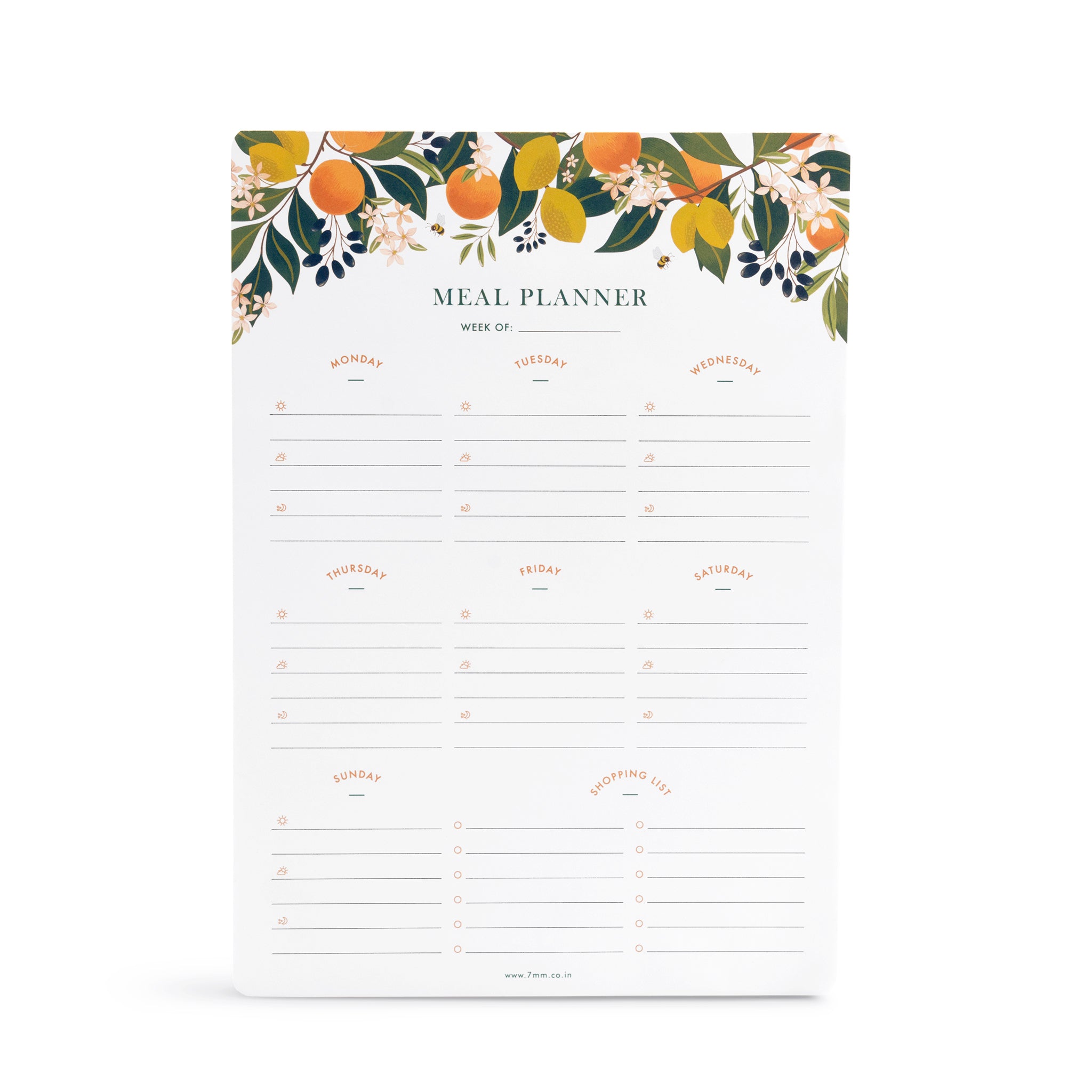 7mm Fine Paper Stationery - Meal Planner with magnets – 7mm - Fine ...