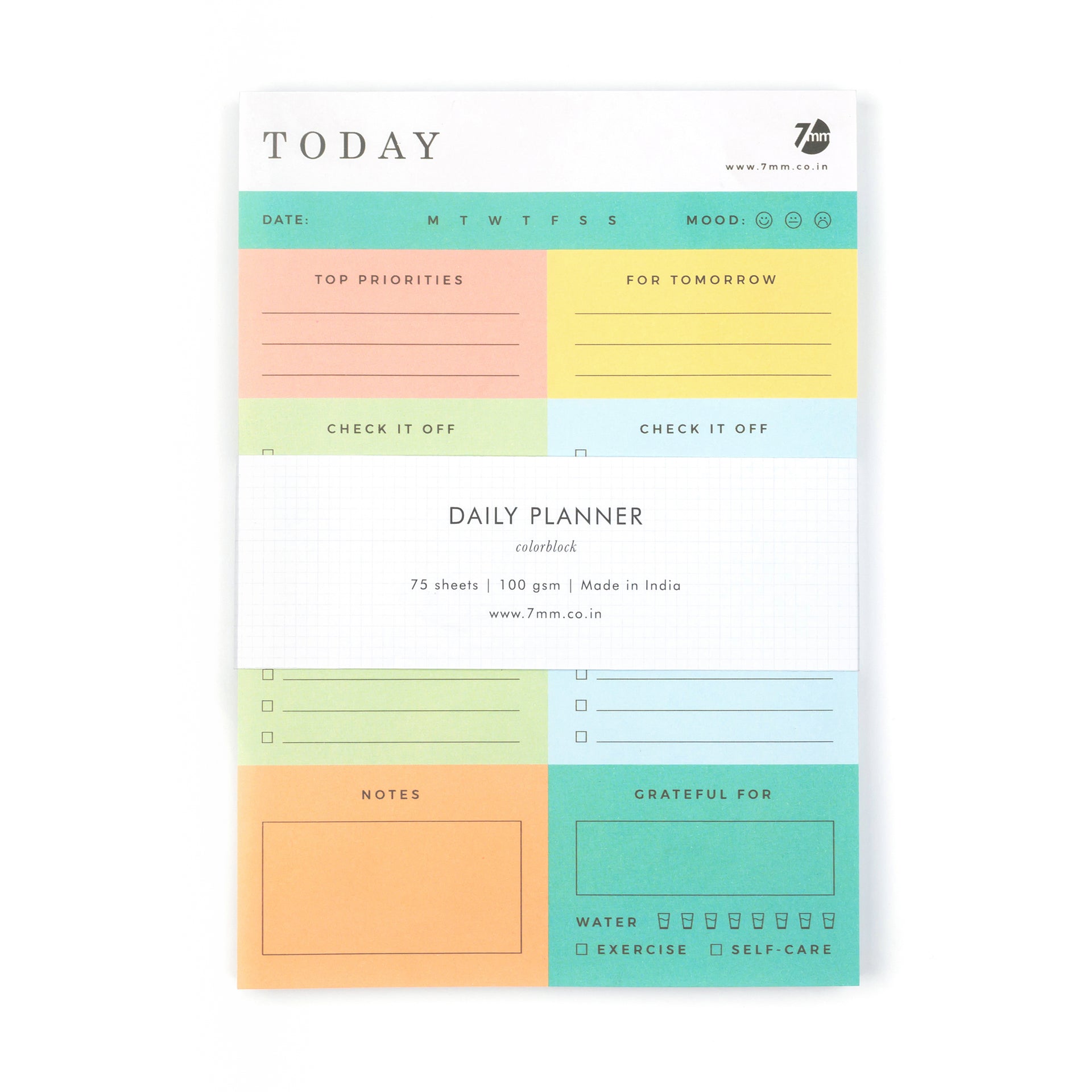 Daily colorblock Notepad – 7mm - Fine Paper Stationery