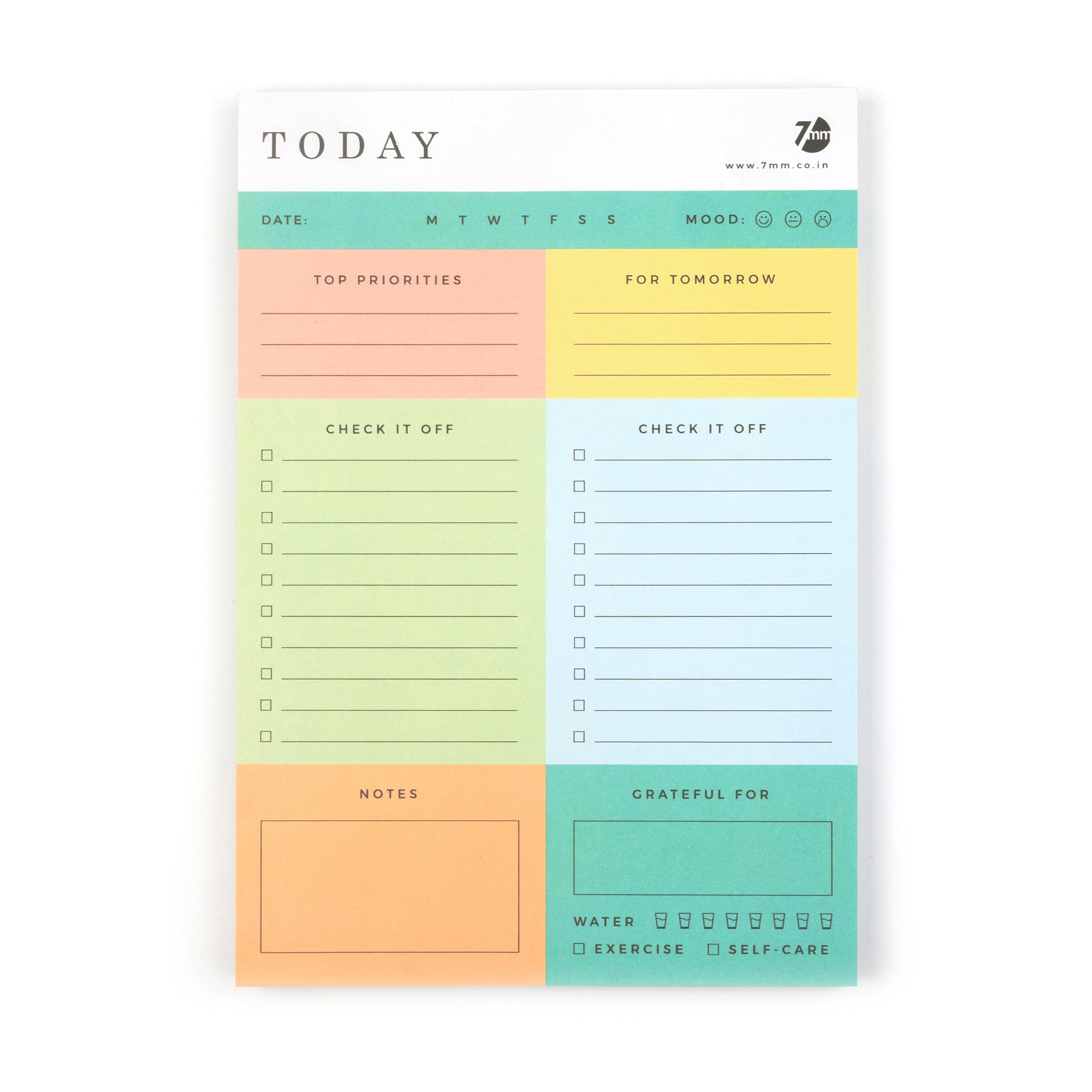 Daily colorblock Notepad – 7mm - Fine Paper Stationery