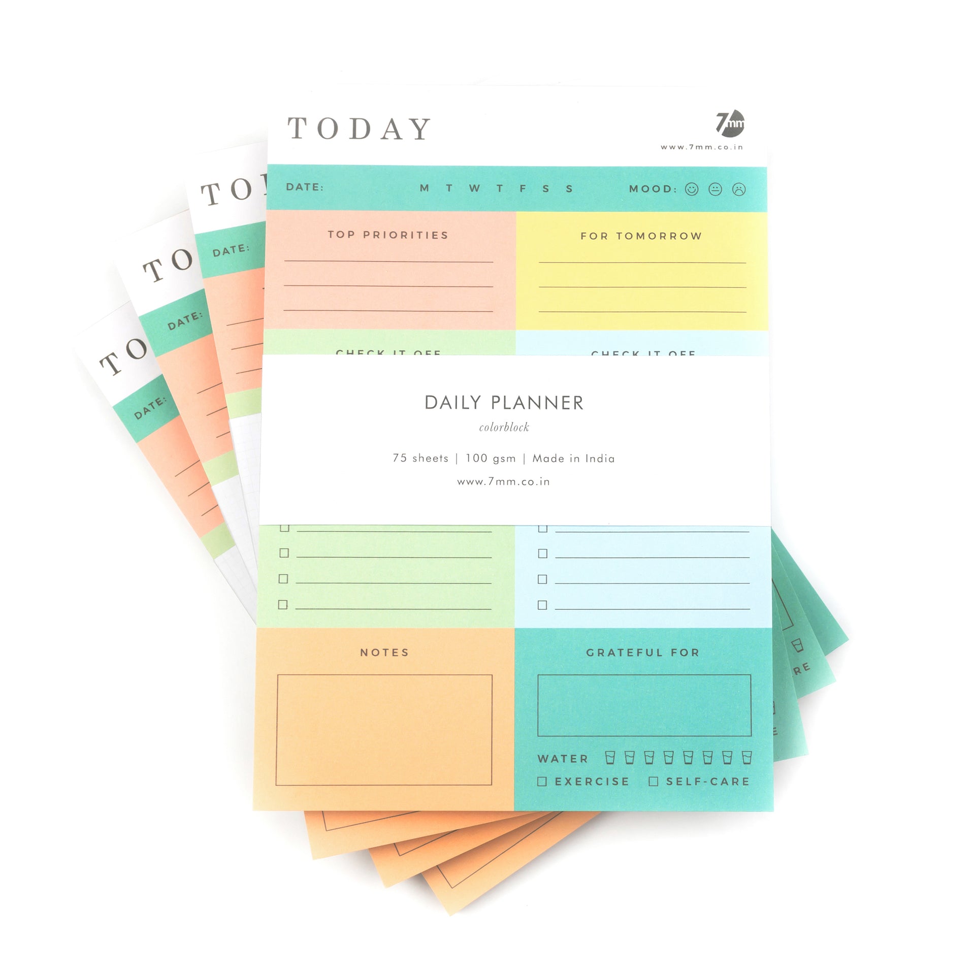 Daily colorblock Notepad – 7mm - Fine Paper Stationery