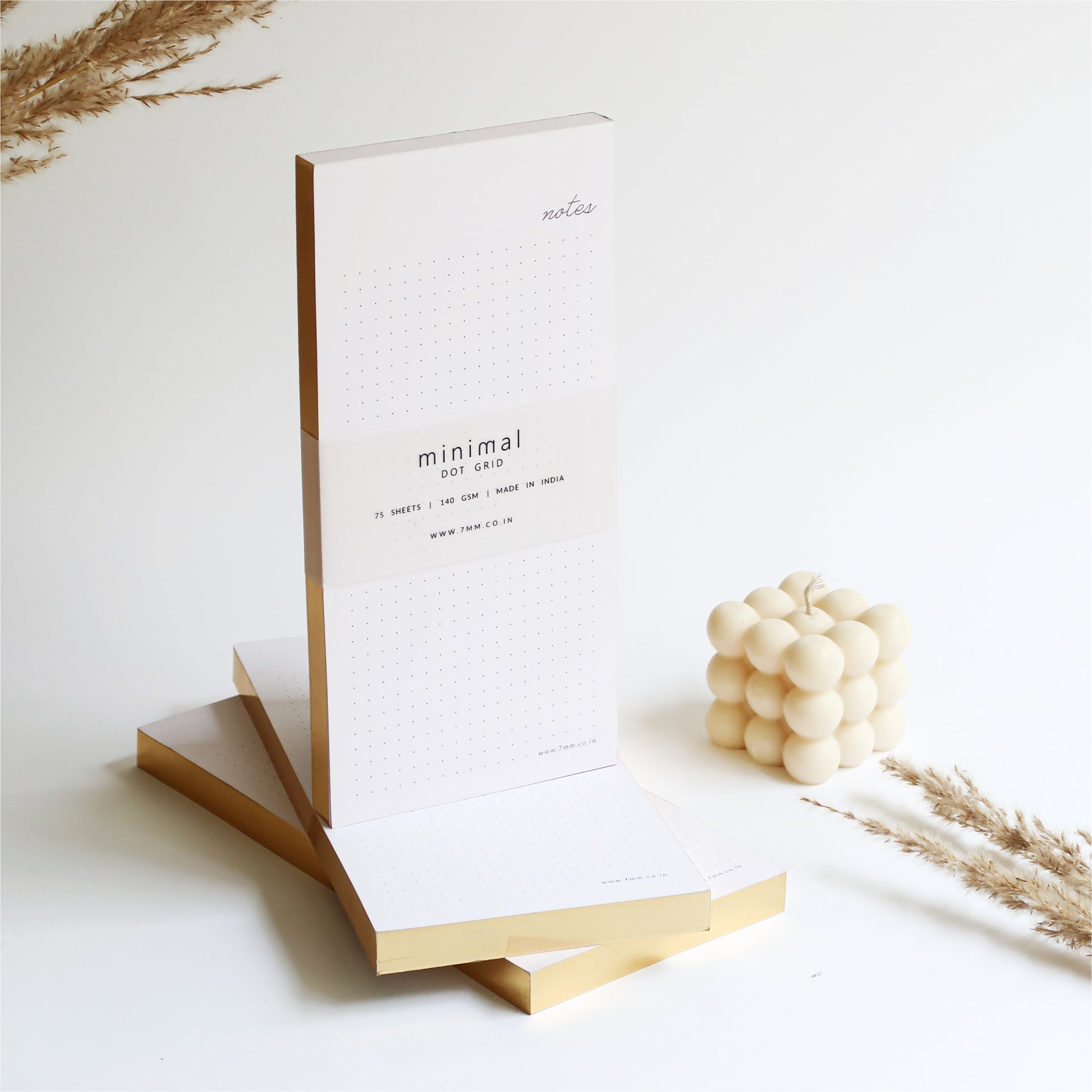Minimal Dot Grid Notepad – 7mm - Fine Paper Stationery