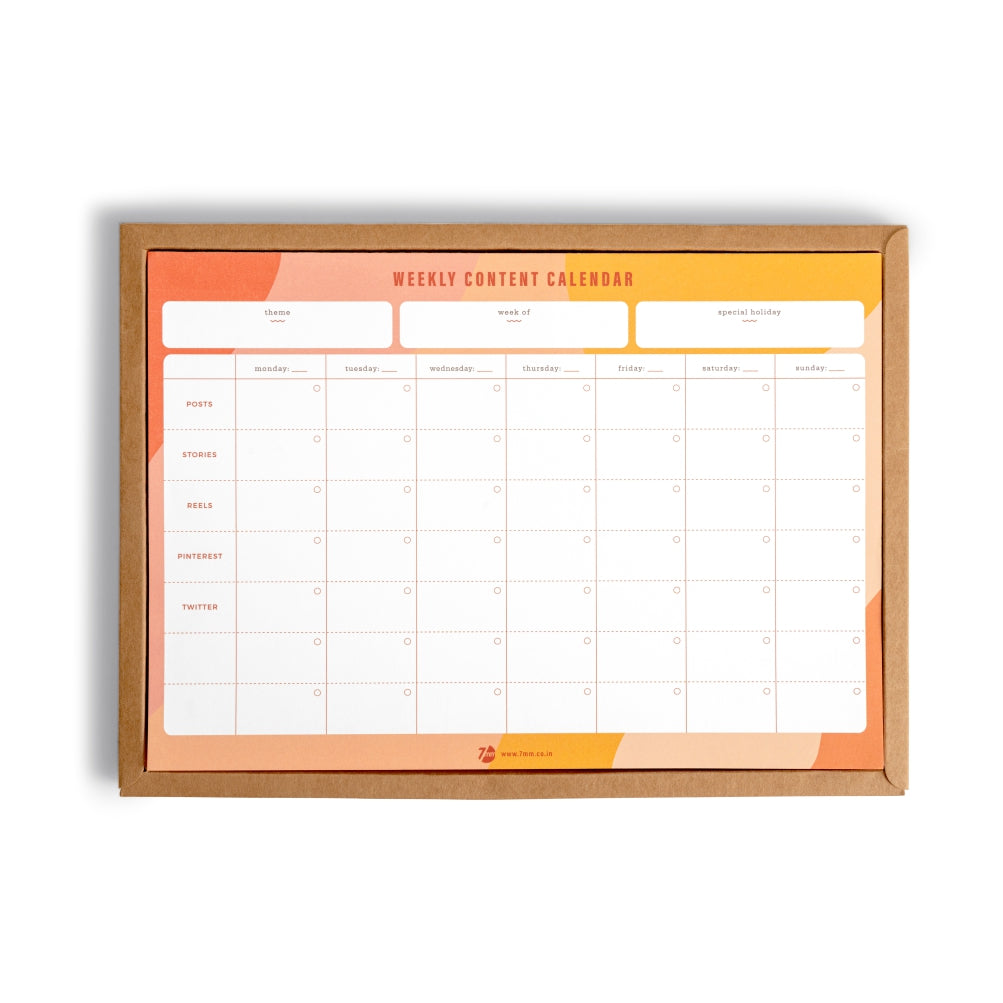 Weekly Content Planner – 7mm - Fine Paper Stationery